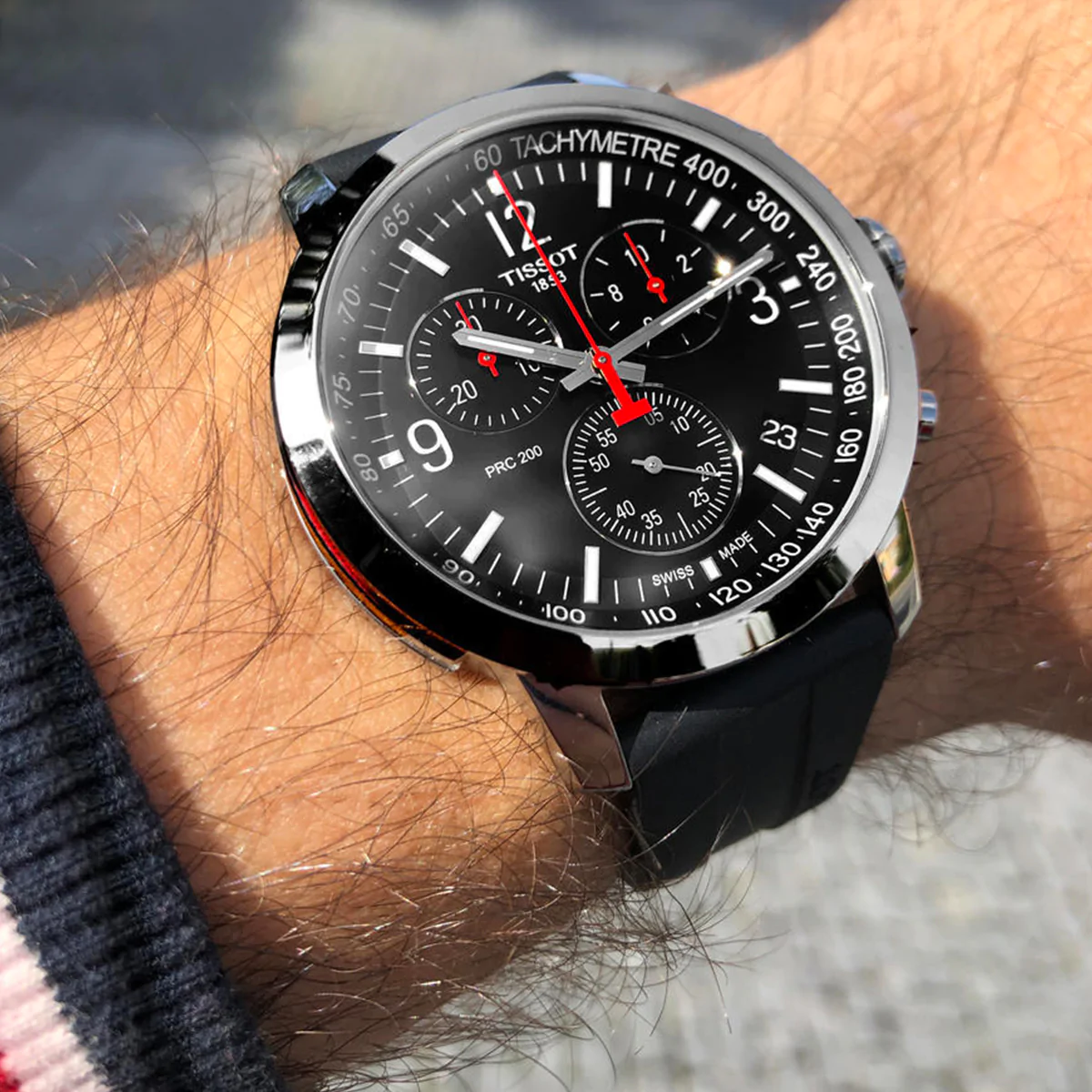 Đồng Hồ Nam Tissot PRC 200 Chronograph Quartz 'Black' – LUXITY