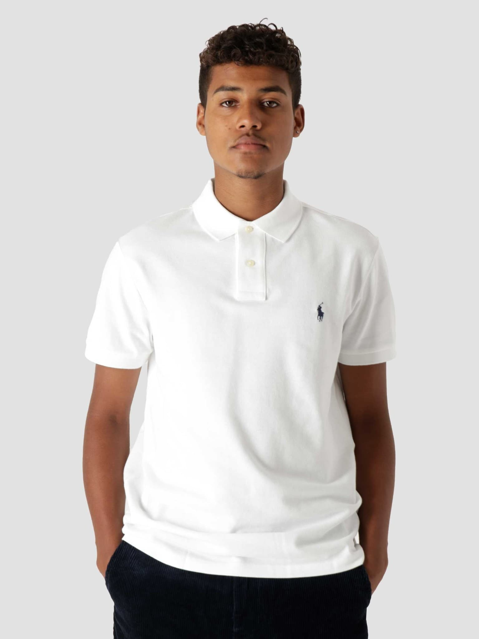 Áo Nam Polo Ralph Lauren Slim Fit 'White' 710666998002 – LUXITY