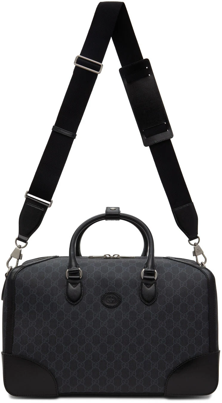 Vali Gucci GG Duffle Bag Interlocking G 'Black' 725605-92THN-1000 – LUXITY