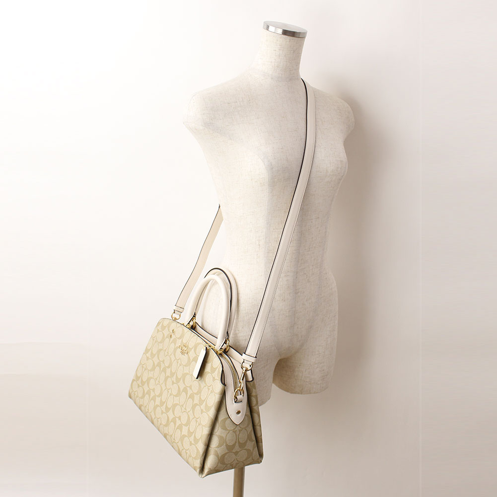 Túi Nữ Coach Mini Lillie Carryall Coated Canvas 'White' 91495-IMDQC ...