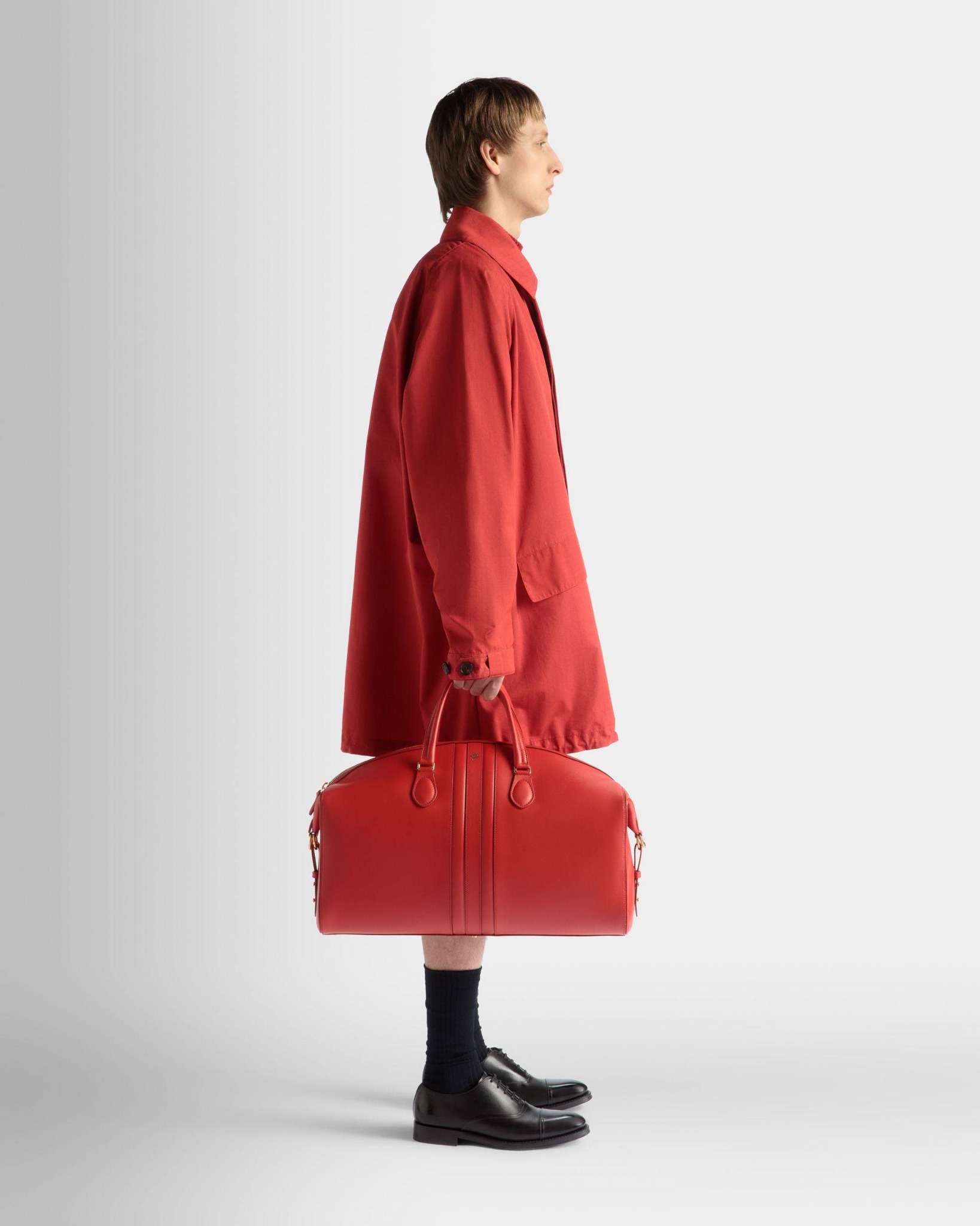 Túi Nam Bally Beckett Weekender 'Red' 6308164 – LUXITY