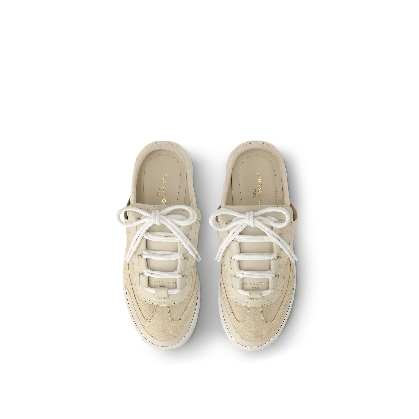 Giày Nữ Louis Vuitton Lous Open Back Trainers 'Beige' 1ACHNO – LUXITY
