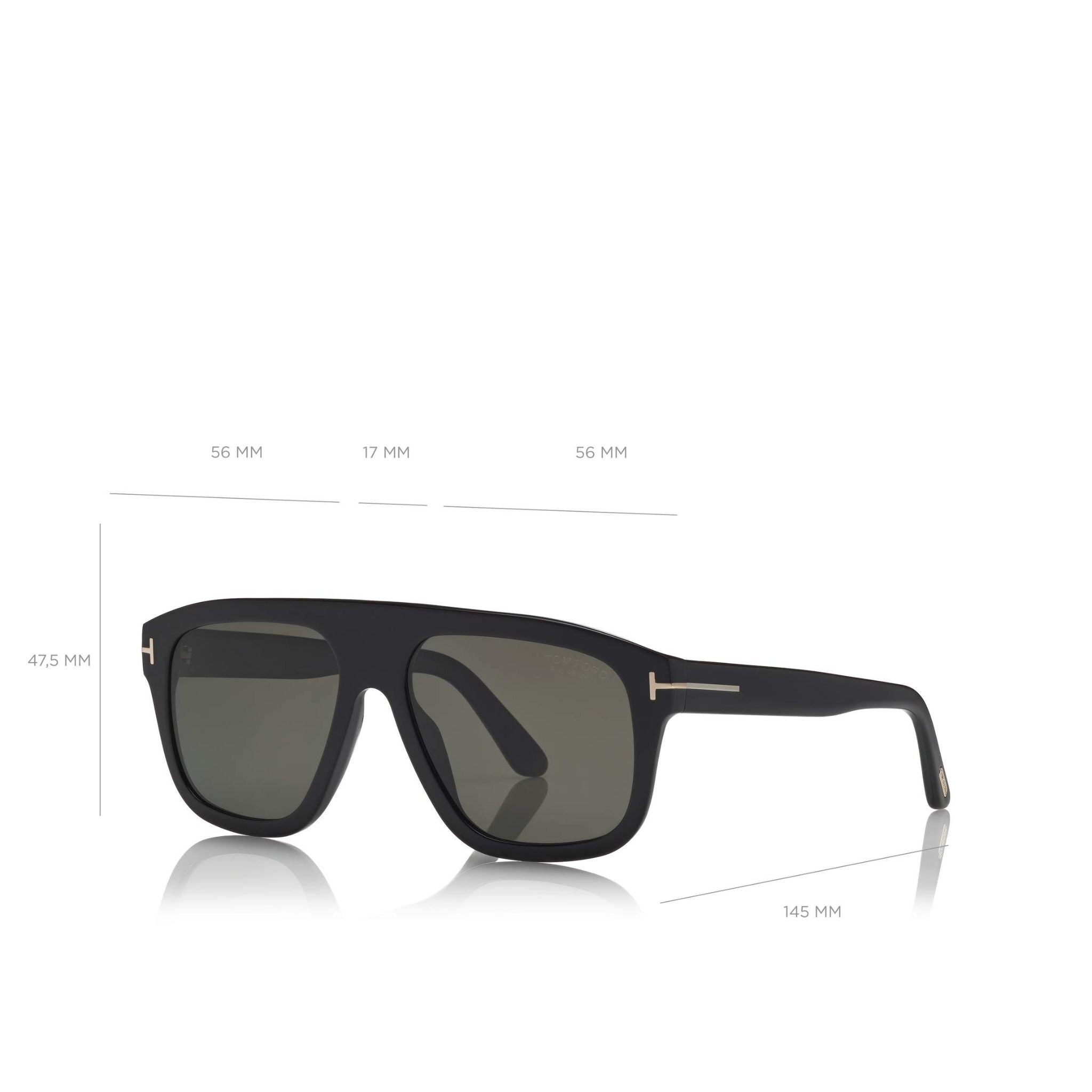 Kính Nam Tom Ford Polarized Thor Sunglasses 'Black' FT0777-P – LUXITY