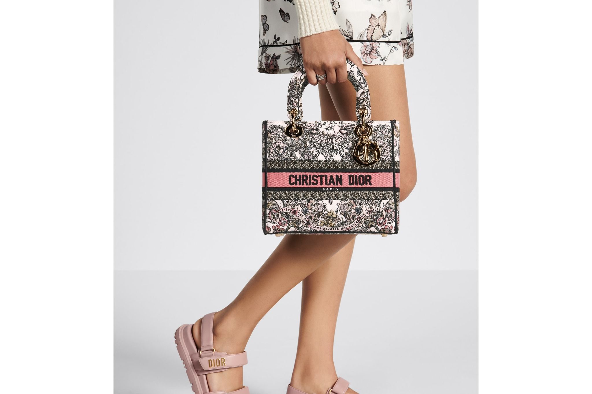 Túi Nữ Dior Medium Lady D-lite Bag 'White Pastel Pink' M0565OESO-M45E ...