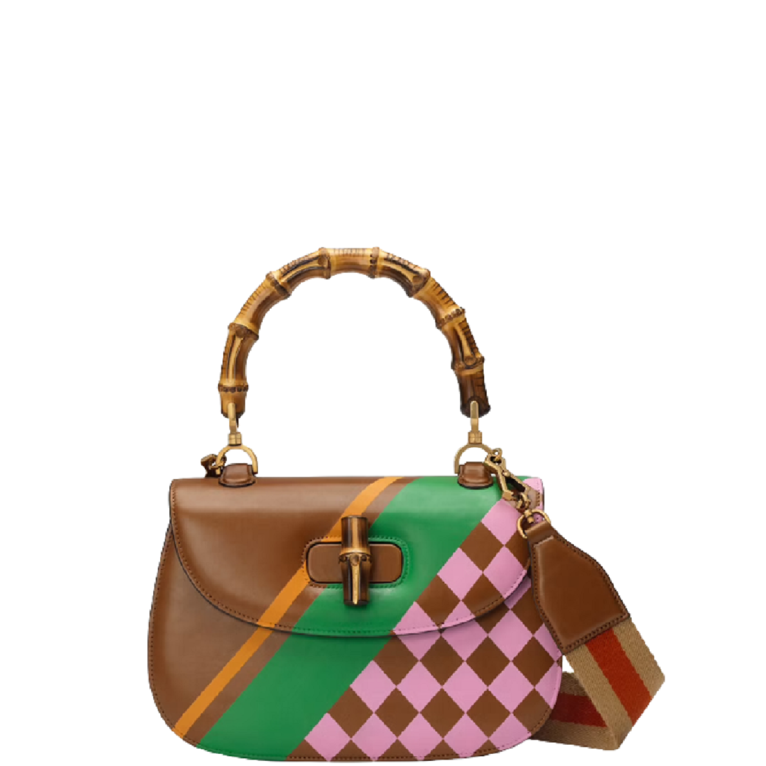 Túi Nữ Gucci Medium Top Handle With Bamboo 'Brown' 672206-UQBBT-2674 ...
