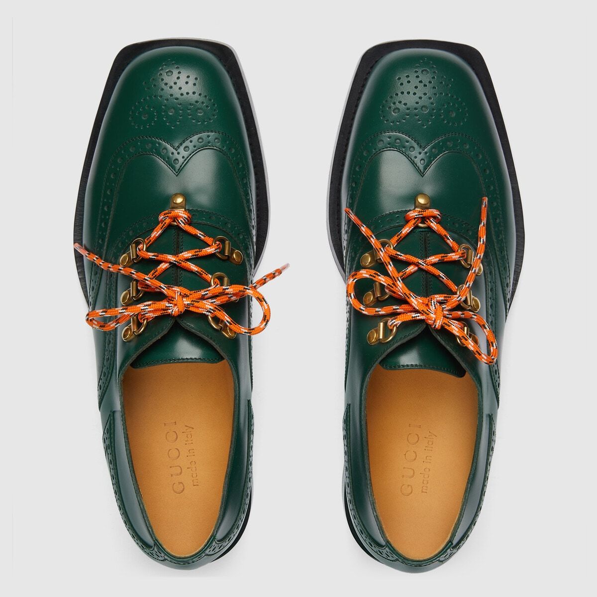 Giày Nam Gucci Lace Up Shoe With Brogue 'Dark Green' 719761-0GQ00-3154 ...