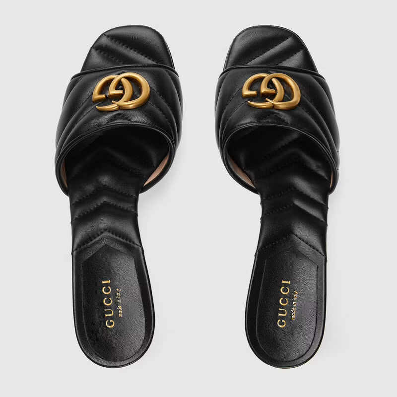 Dép Nữ Gucci Double G Slide Sandal Leather 'Black' ‎674839-BKO00-1000 ...