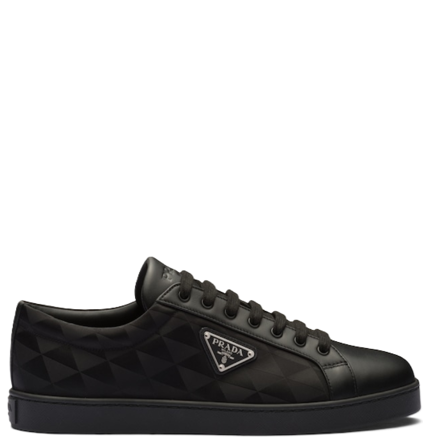 Giày Nam Prada Leather And Re-nylon 'Black' 2EE376-3LNW-F0002-F-G000 ...