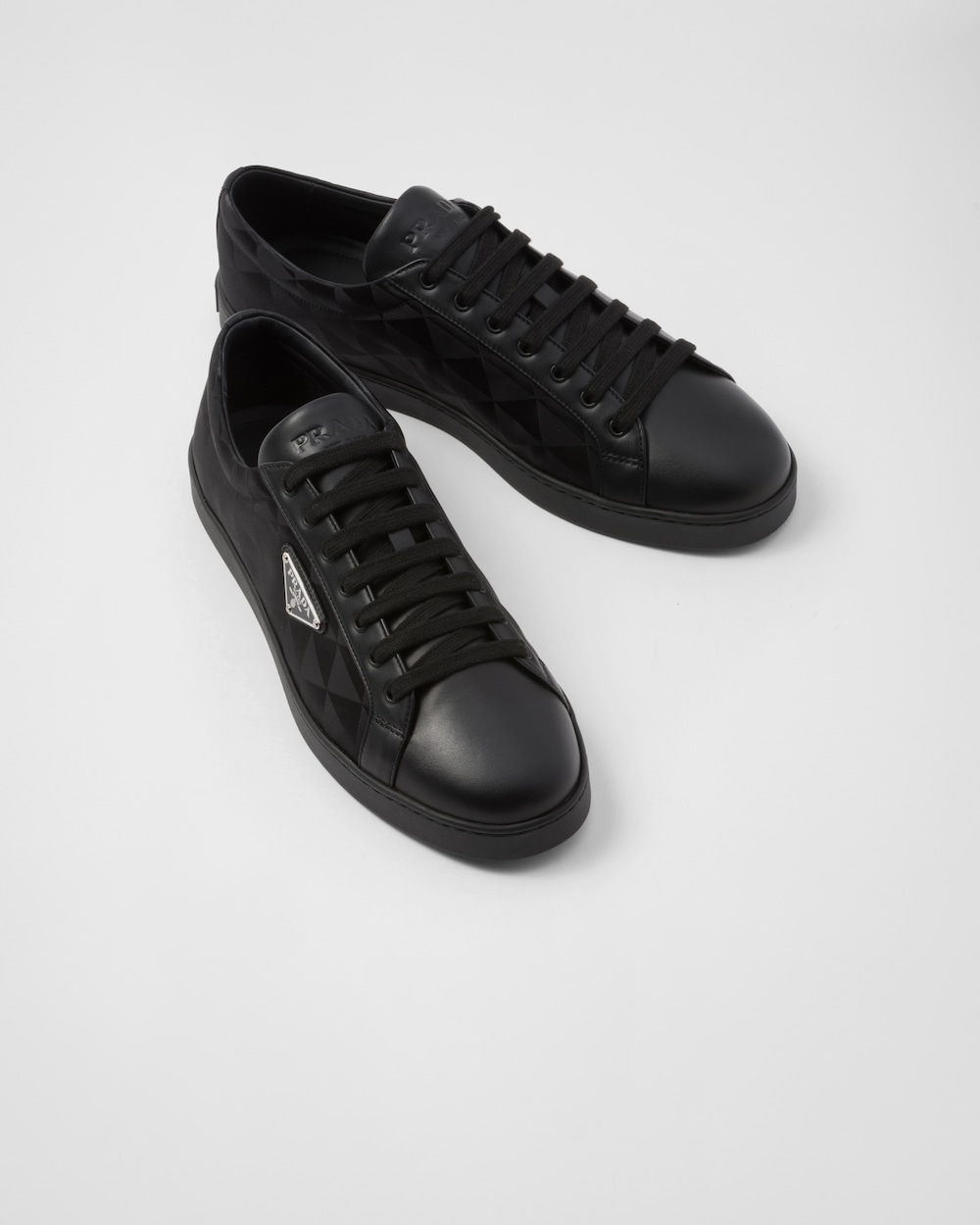 Giày Nam Prada Leather And Re-nylon 'Black' 2EE376-3LNW-F0002-F-G000 ...