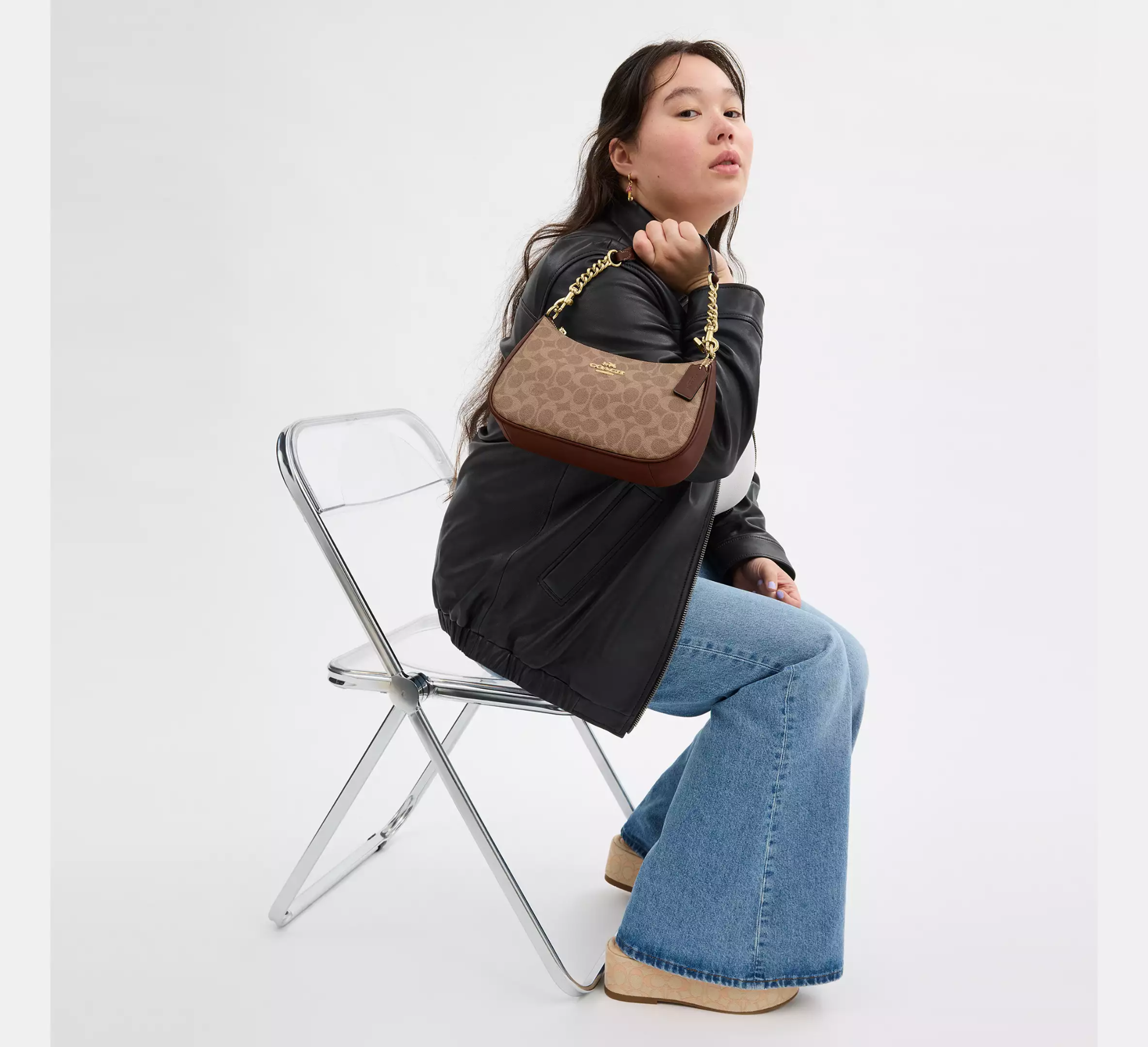 Túi Nữ Coach Teri Shoulder Bag In Signature Canvas 'Brown' CV933-IMXHE ...