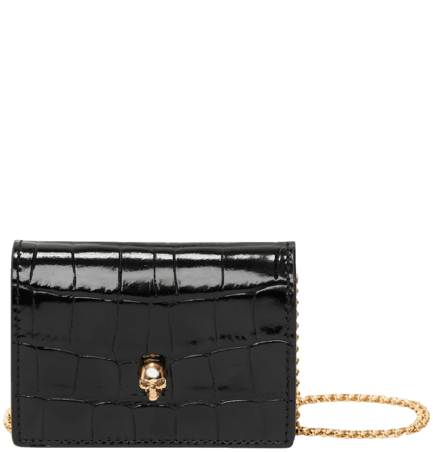 Túi Nữ Alexander McQueen Skull Card Holder 'Black' 6320321JM0G1000 – LUXITY