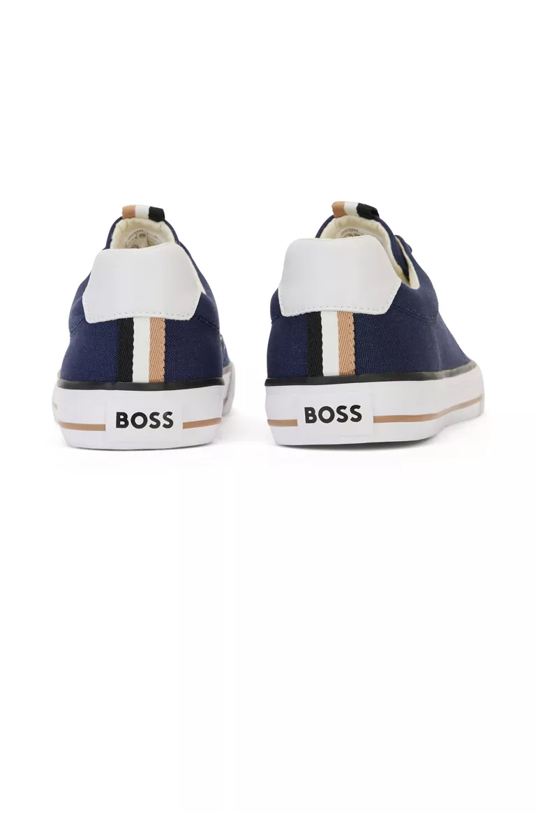 Giày Hugo Boss Nam Canvas Trainers 'Dark Blue' 50470866 – LUXITY