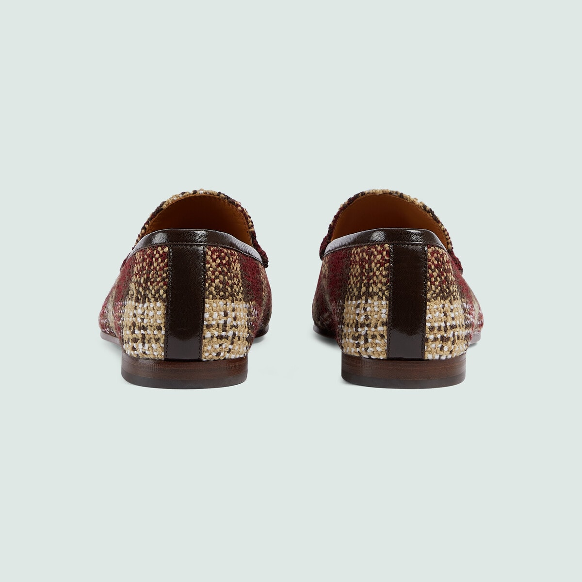 Giày Nam Gucci Jordaan Tweed Loafer Red Brown Tweed 430088-FAATW-6144 ...