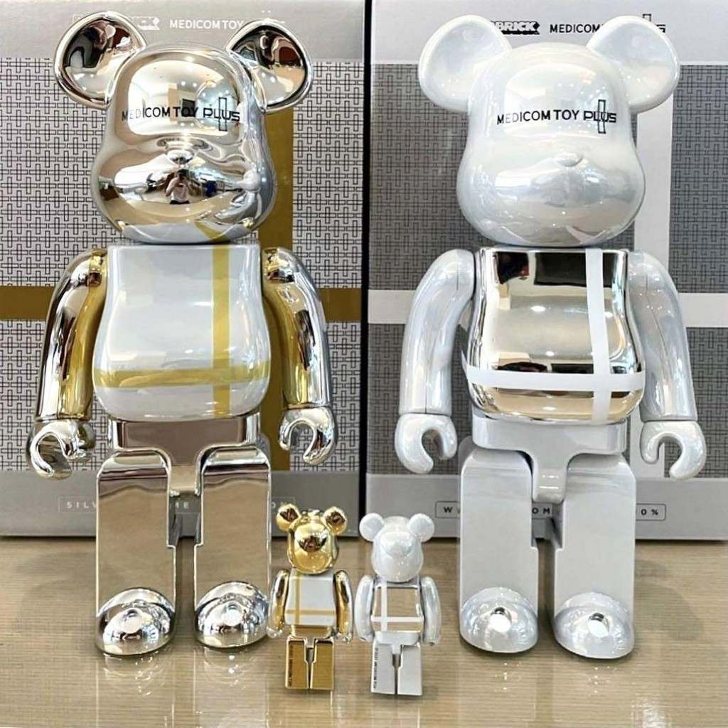 Mô Hình Bearbrick Medicom Toy Plus Silver Chrome Version – LUXITY