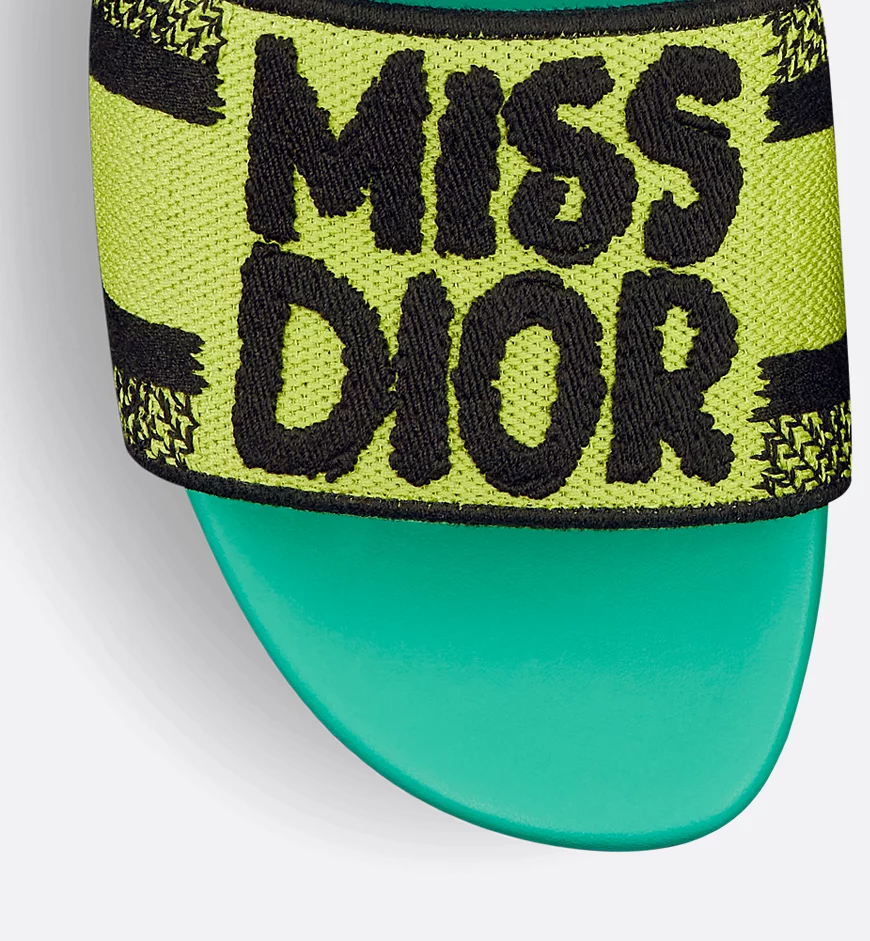 Dép Nữ Dior Dway Embroidered 'Lime' KCO136EZD-S52H – LUXITY