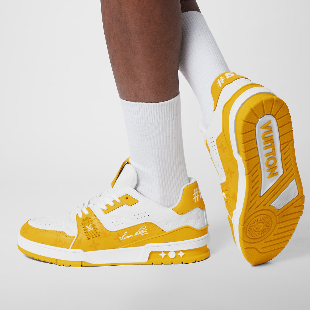 Giày Nam Louis Vuitton LV Trainers 'Yellow' 1ABOI1 – LUXITY