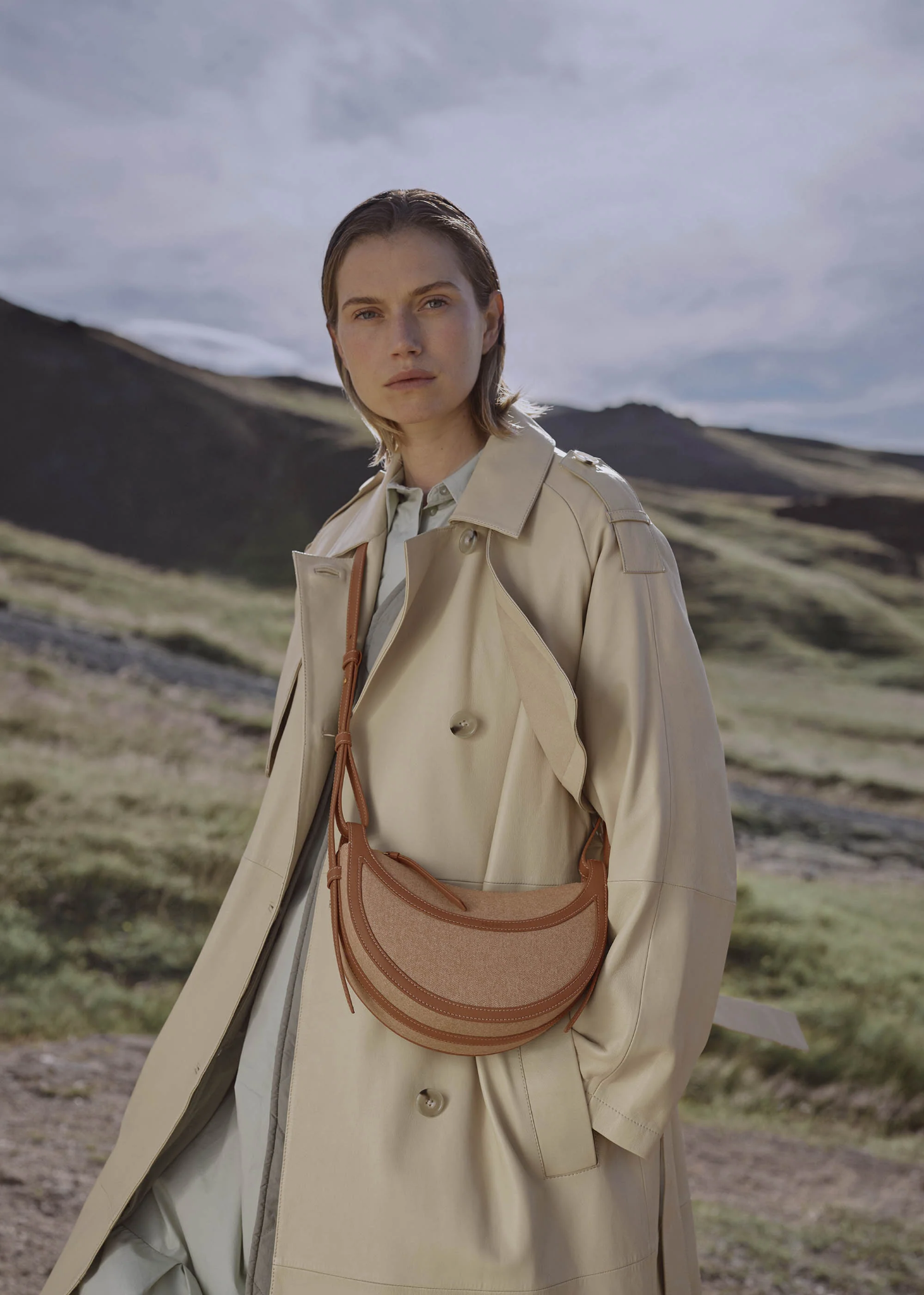 Túi Nữ Polene Numéro Dix Duo 'Camel Canvas' – LUXITY