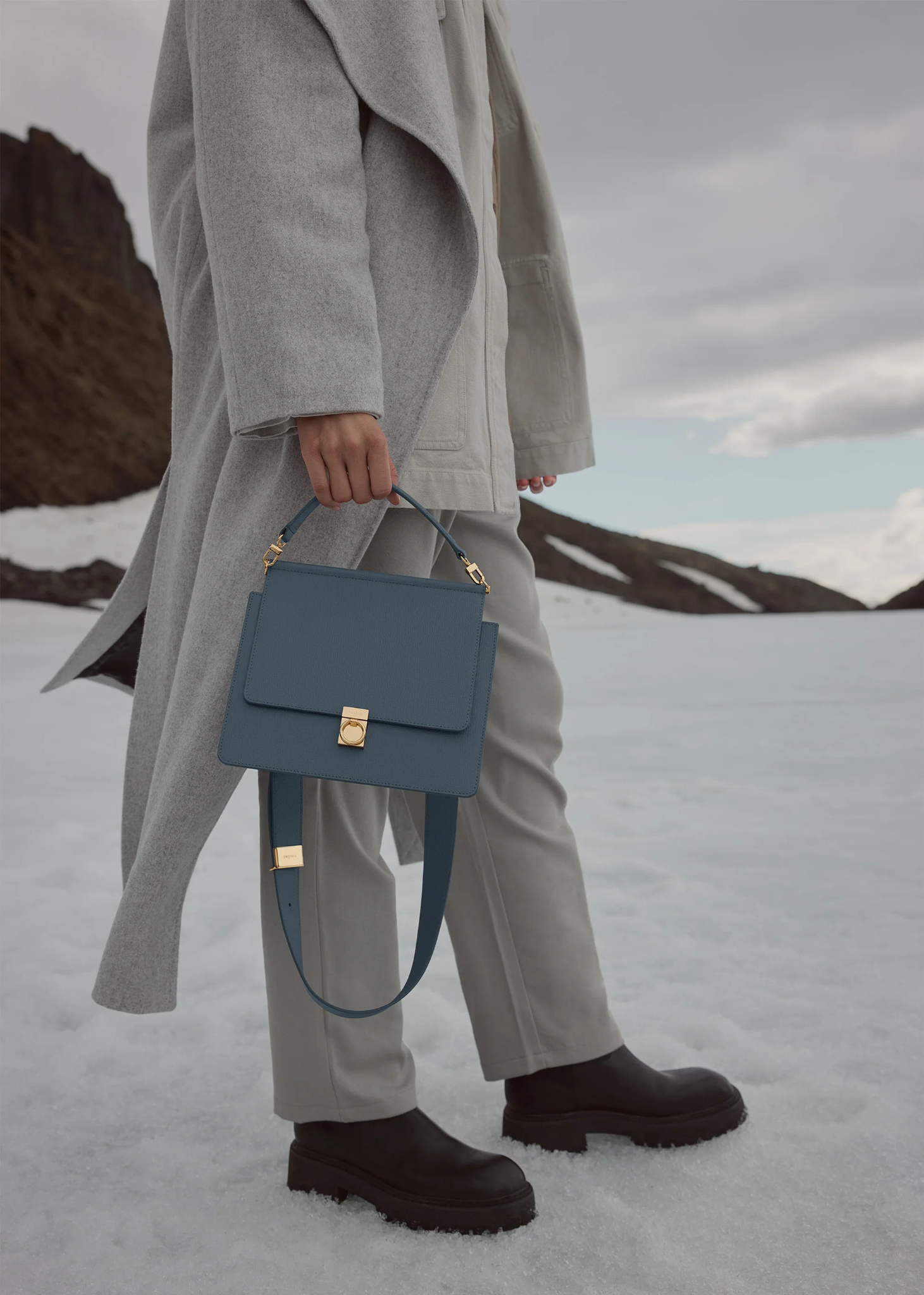 Túi Nữ Polene Numéro Sept Textured 'Midnight Blue' – LUXITY