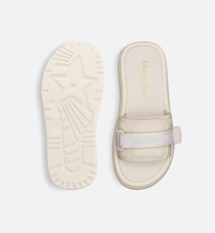 Dép Nữ Dior Dioriviera Evolution Slide 'White Leather' KCO041FQC-S03W ...
