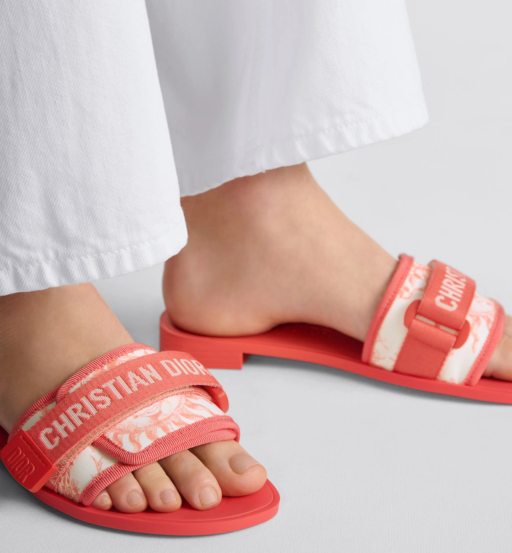 Dép Nữ Dior Dioriviera Dio(R)Evolution Slide 'Red' KCQ431TSY-S55R – LUXITY