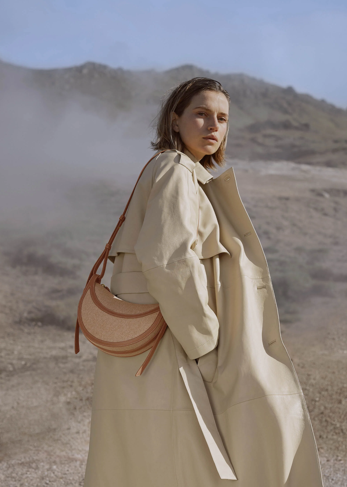 Túi Nữ Polene Numéro Dix Duo 'Camel Canvas' – LUXITY