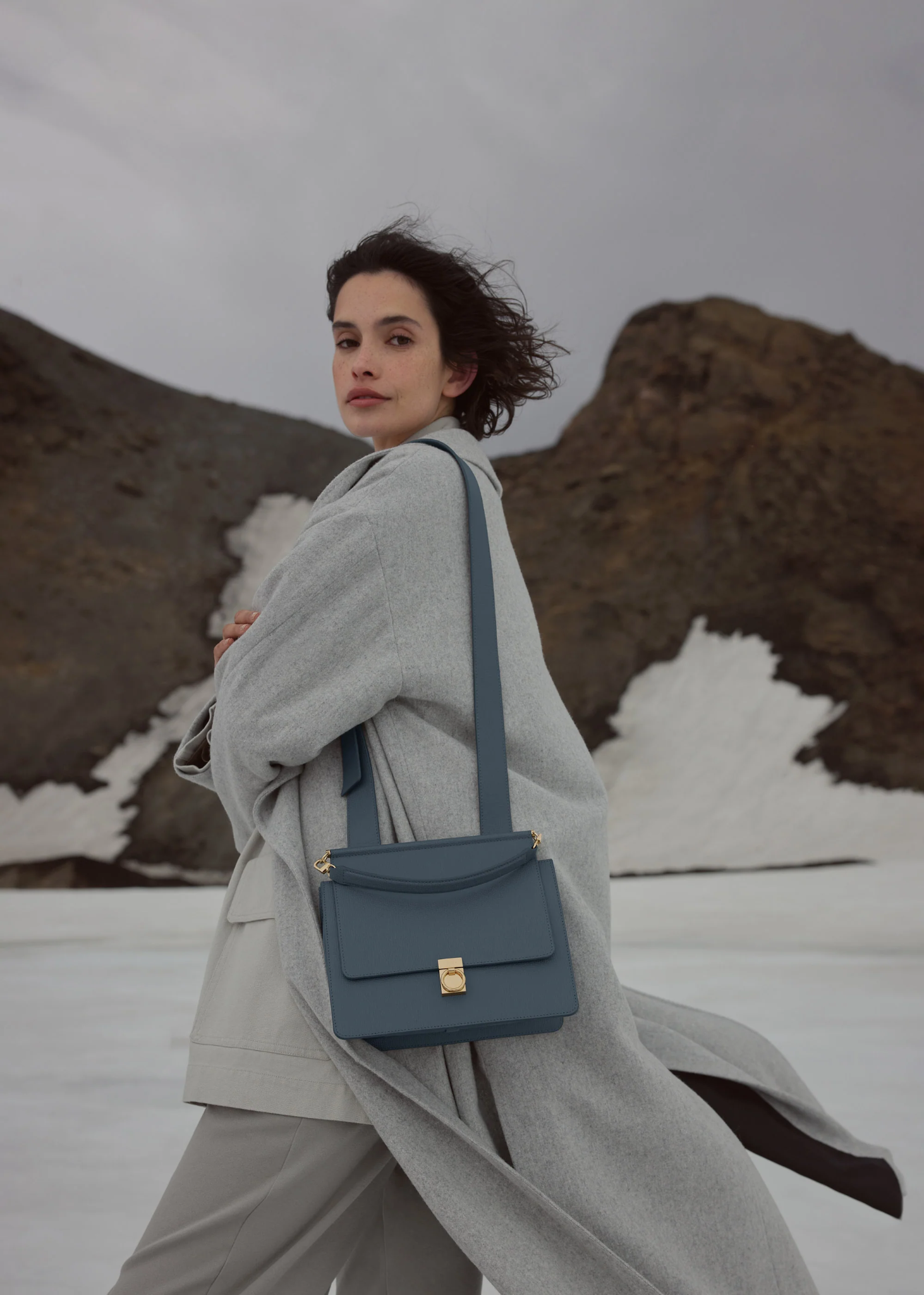 Túi Nữ Polene Numéro Sept Textured 'Midnight Blue' – LUXITY