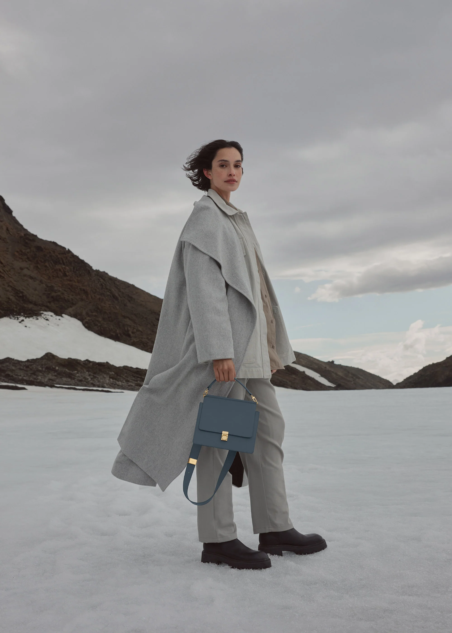 Túi Nữ Polene Numéro Sept Textured 'Midnight Blue' – LUXITY