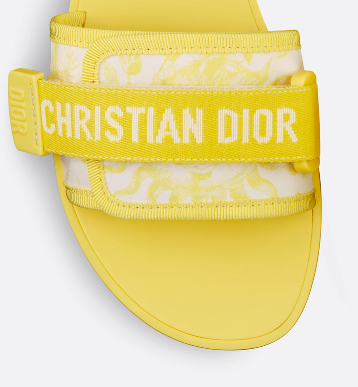 Dép Nữ Dior Dioriviera Dio(R)Evolution Slide 'Yellow' KCQ431TSY-S33Y ...