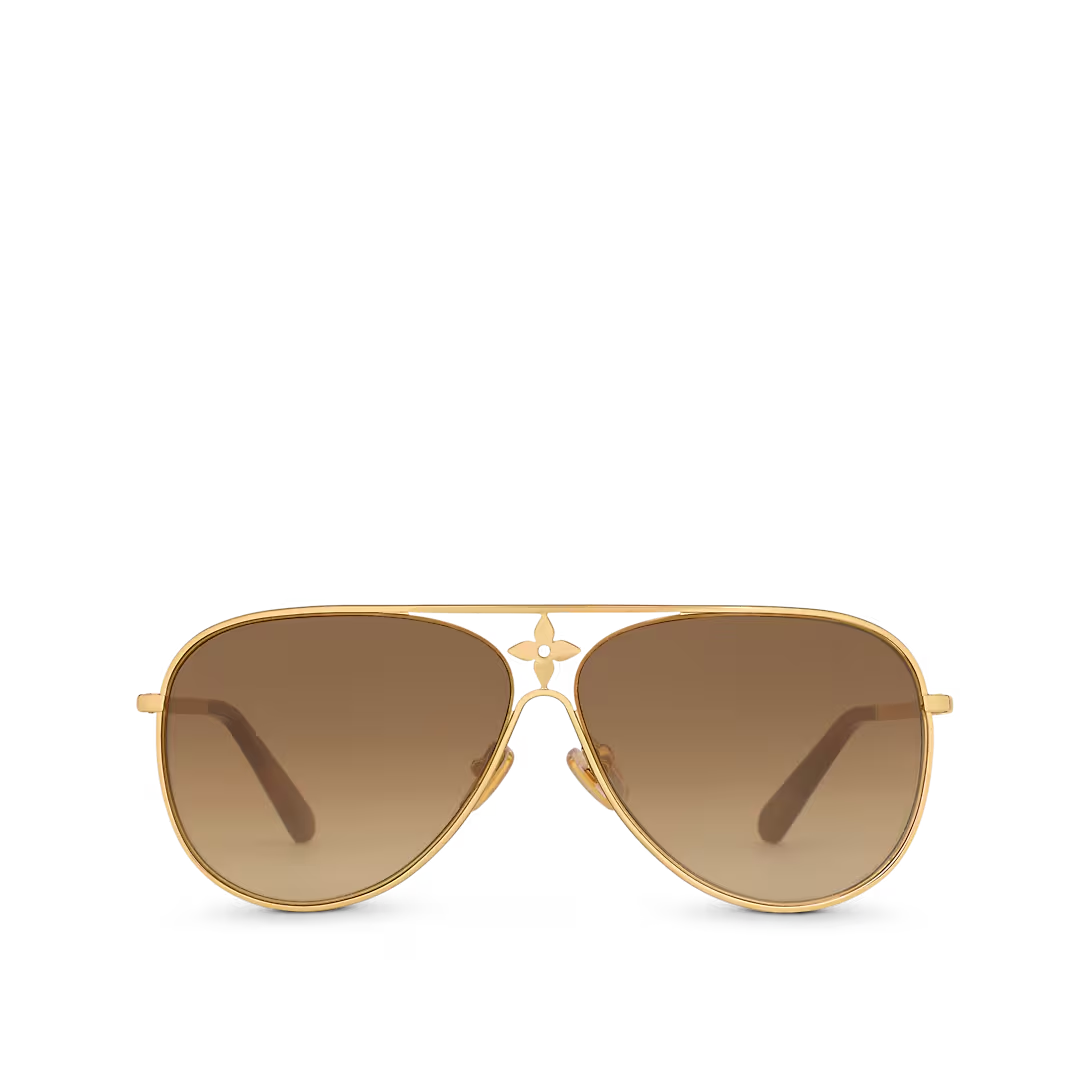 Kính Nữ Louis Vuitton LV Star Pilot Sunglasses 'Gold' Z1870U – LUXITY