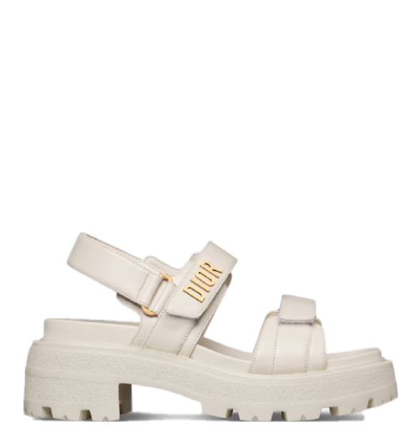 Dép Nữ Dior Dioract Platform Sandal 'White' KCO016LAB-S03W – LUXITY