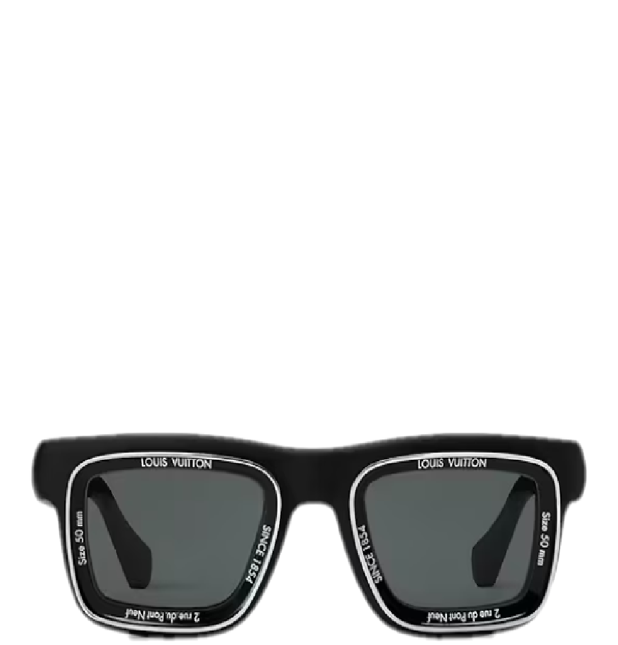 Kính Nam Louis Vuitton Super Vision Square Sunglasses 'Black' Z2442U ...