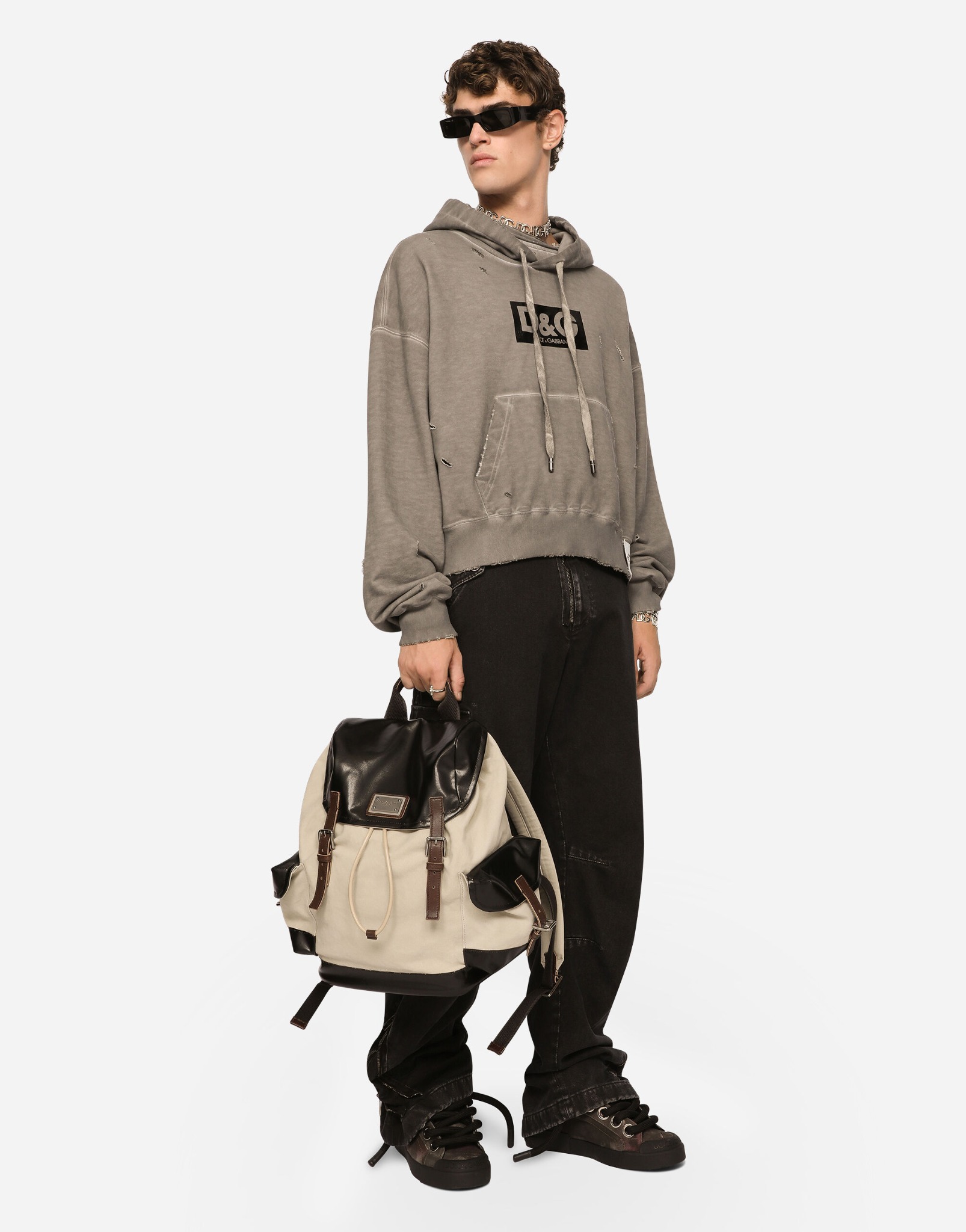 Balo Dolce & Gabbana Canvas Backpack 'Beige' BM2254AK08089940 – LUXITY