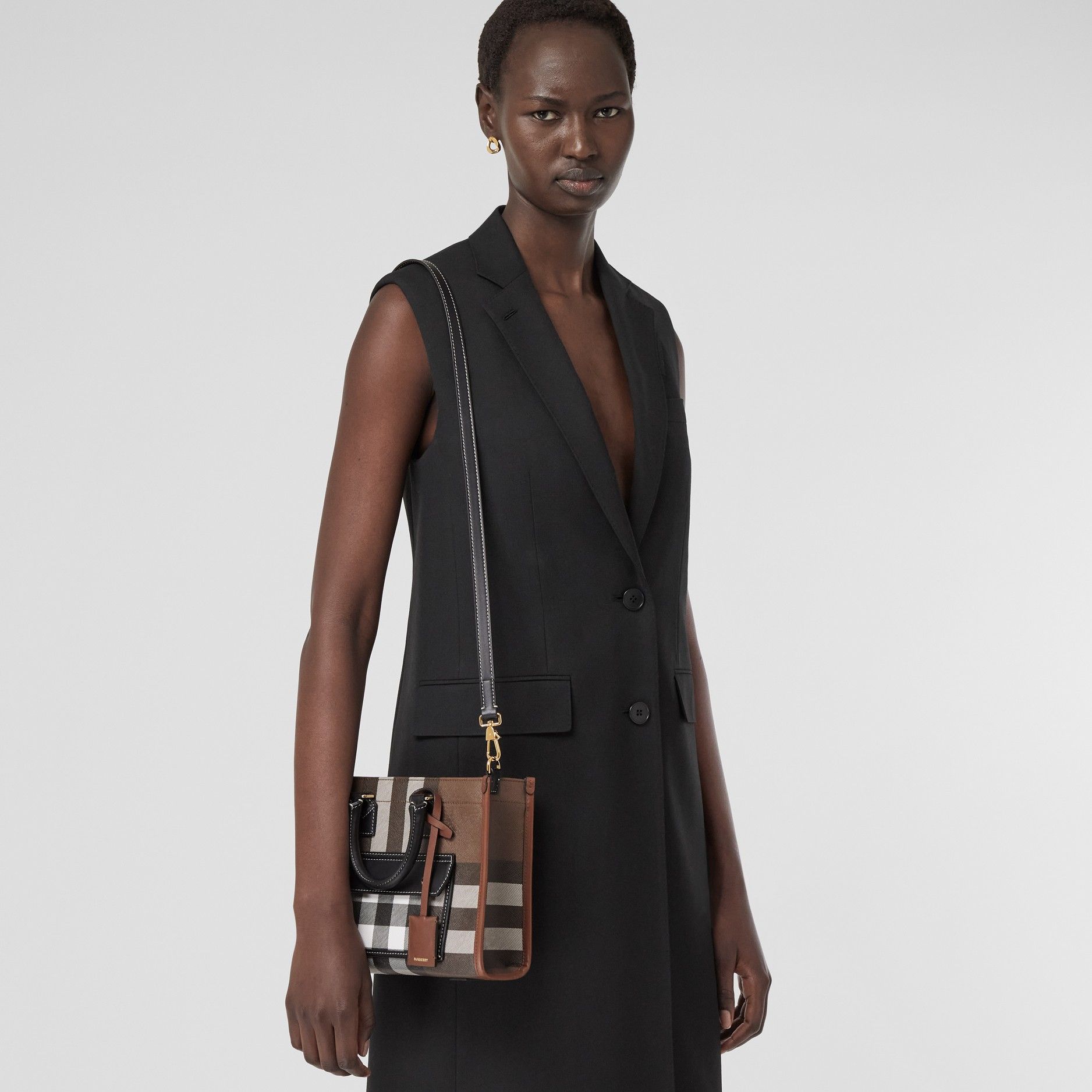 Túi Nữ Burberry Mini Freya Tote 'Dark Birch Brown' 80543091 – LUXITY