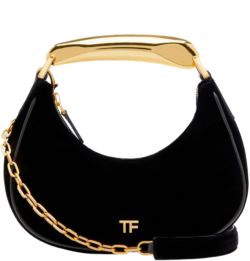 Túi Nữ Tom Ford Velvet Bianca Mini Hobo 'Black' L1470T-TVE005 – LUXITY