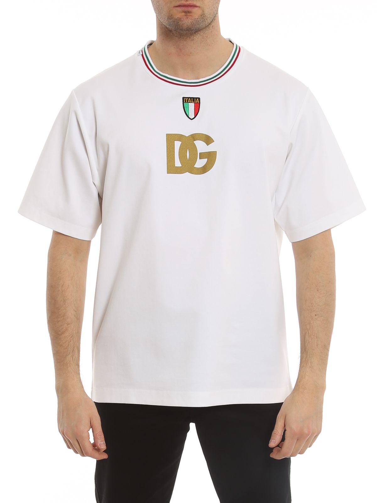 Áo Nam Dolce & Gabbana Logoed Scudetto Patch 'White' G8NV9ZFUGK4W0001 ...