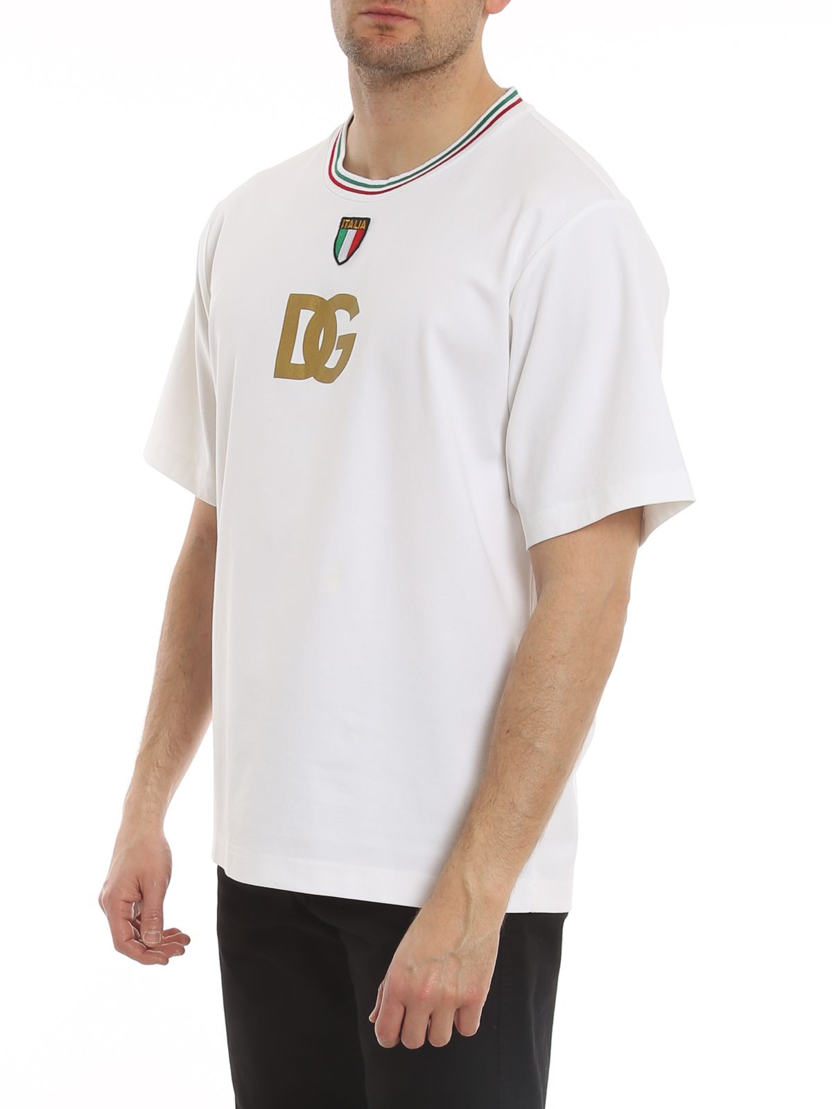 Áo Nam Dolce & Gabbana Logoed Scudetto Patch 'White' G8NV9ZFUGK4W0001 ...