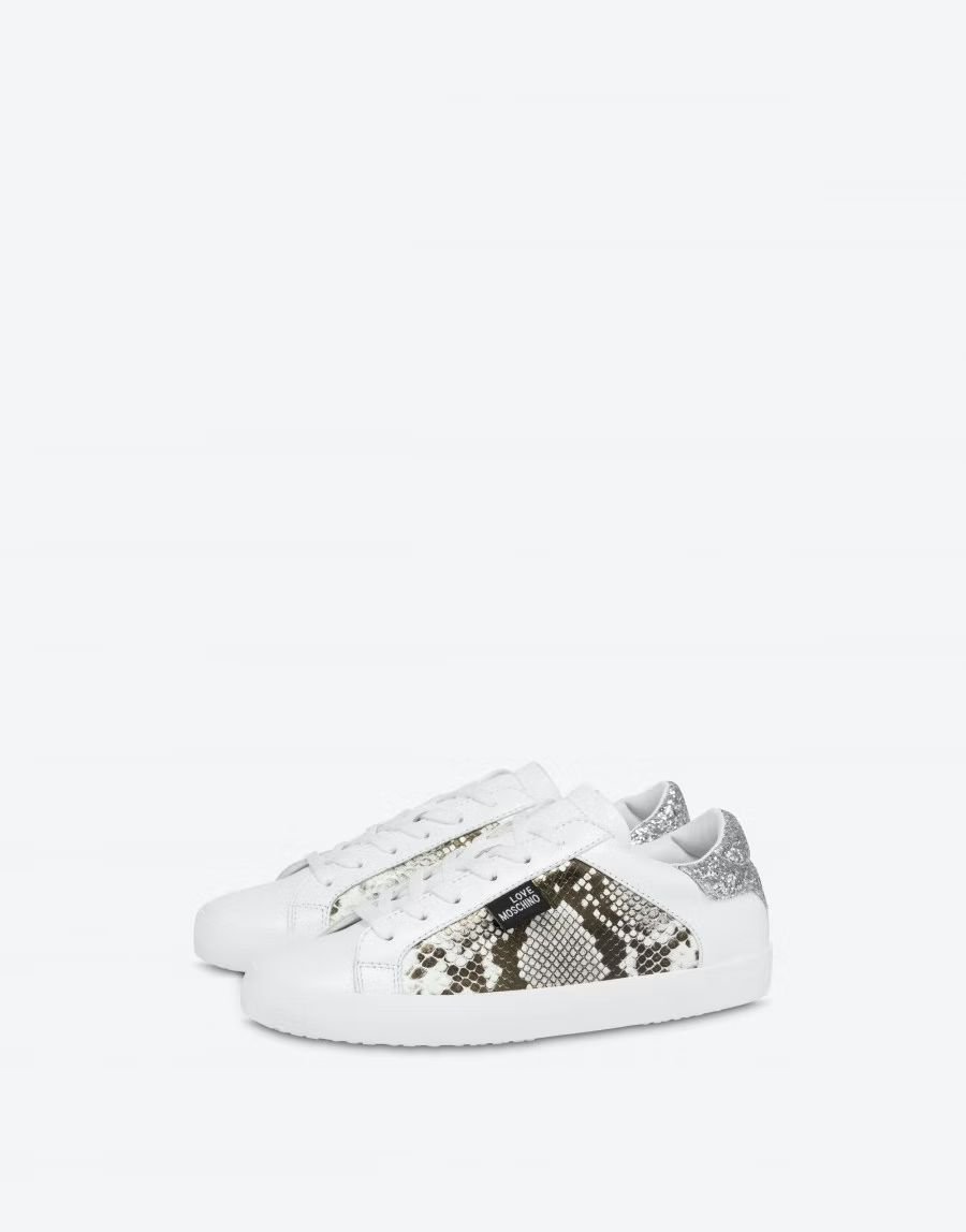Giày Moschino Nữ Python Print Sneakers 'Grey' JA15542G0EJC295A – LUXITY