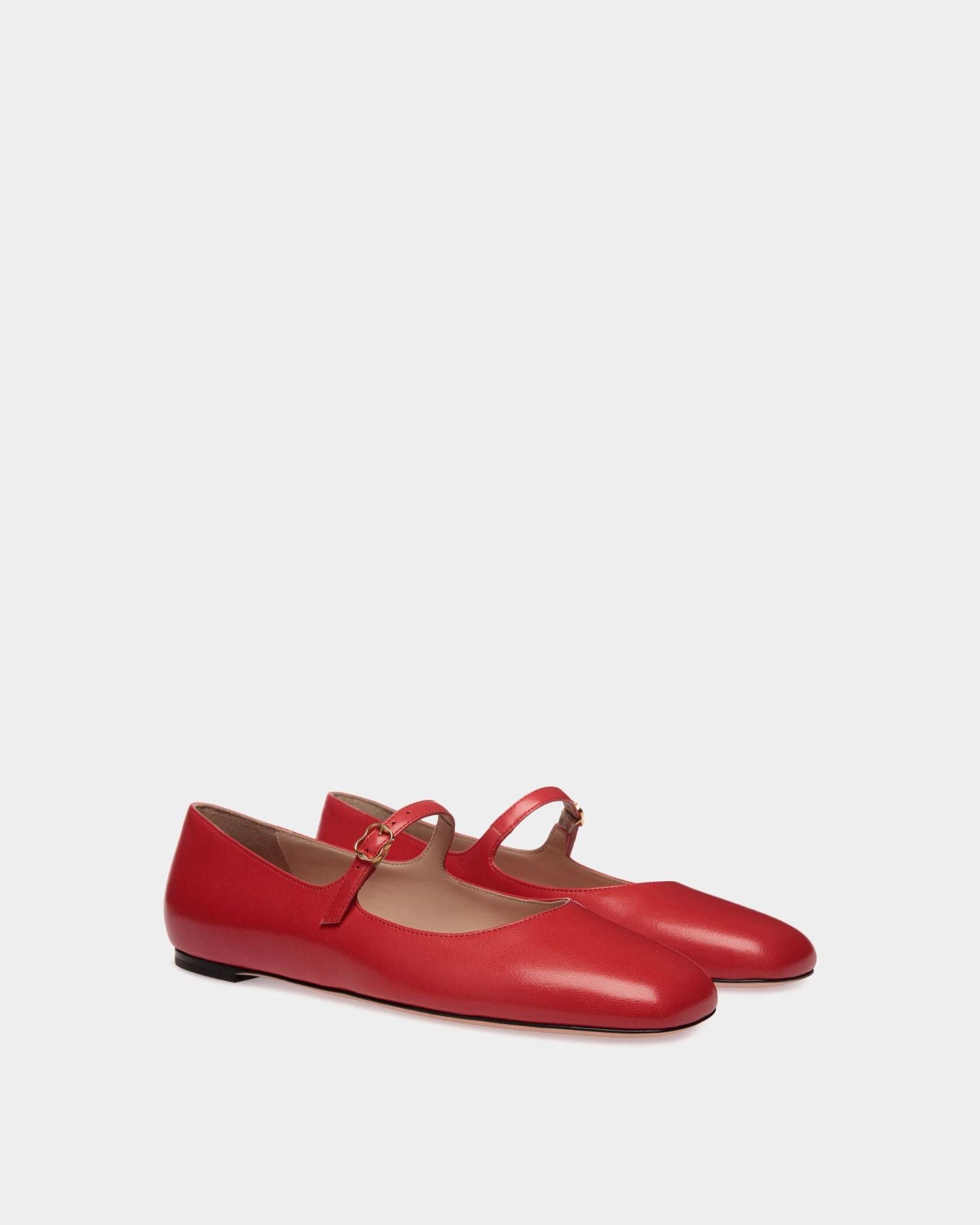 Giày Nữ Bally Ballyrina Flat 'Red' 6308502 – LUXITY