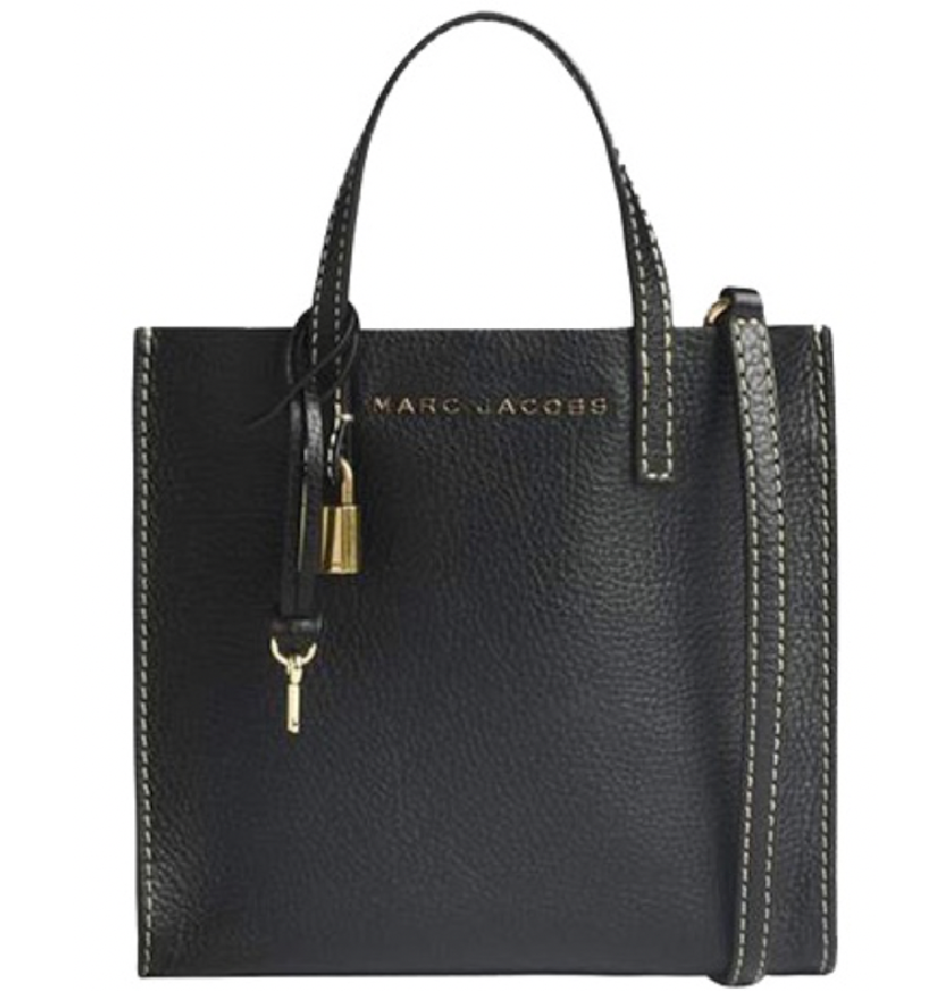 Túi Nữ Marc Jacobs Mini Grind Coated Leather Tote 'Black' M0015685-001 – LUXITY