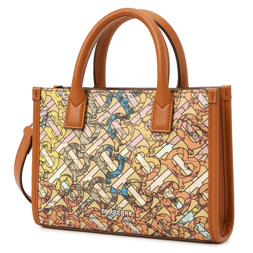 Túi Burberry Monogram Map Print Mini Tote Bag 'Orange' 8056227 – LUXITY