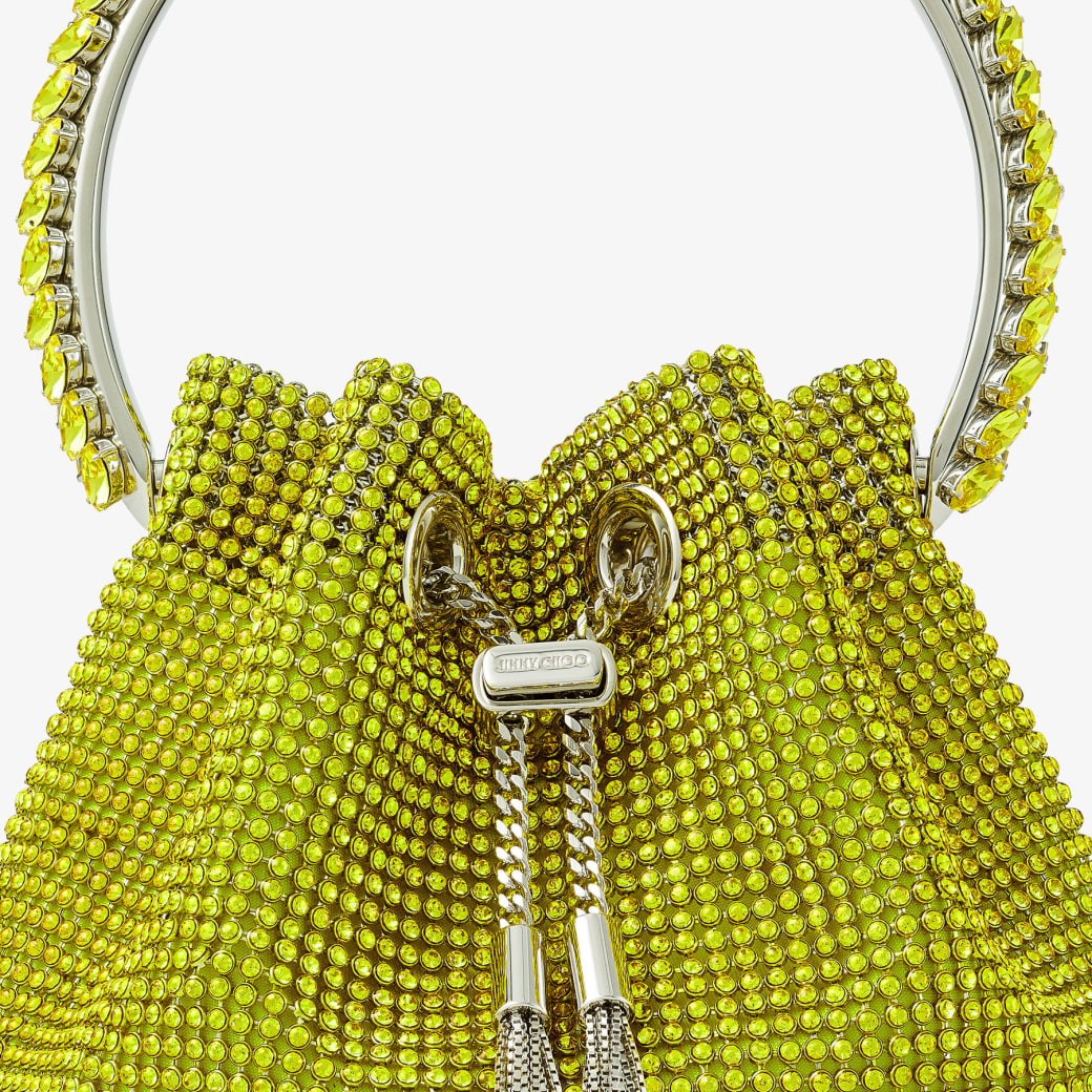 Túi Nữ Jimmy Choo Bon Bon 'Acid Yellow Satin' BONBONSQV001366 – LUXITY