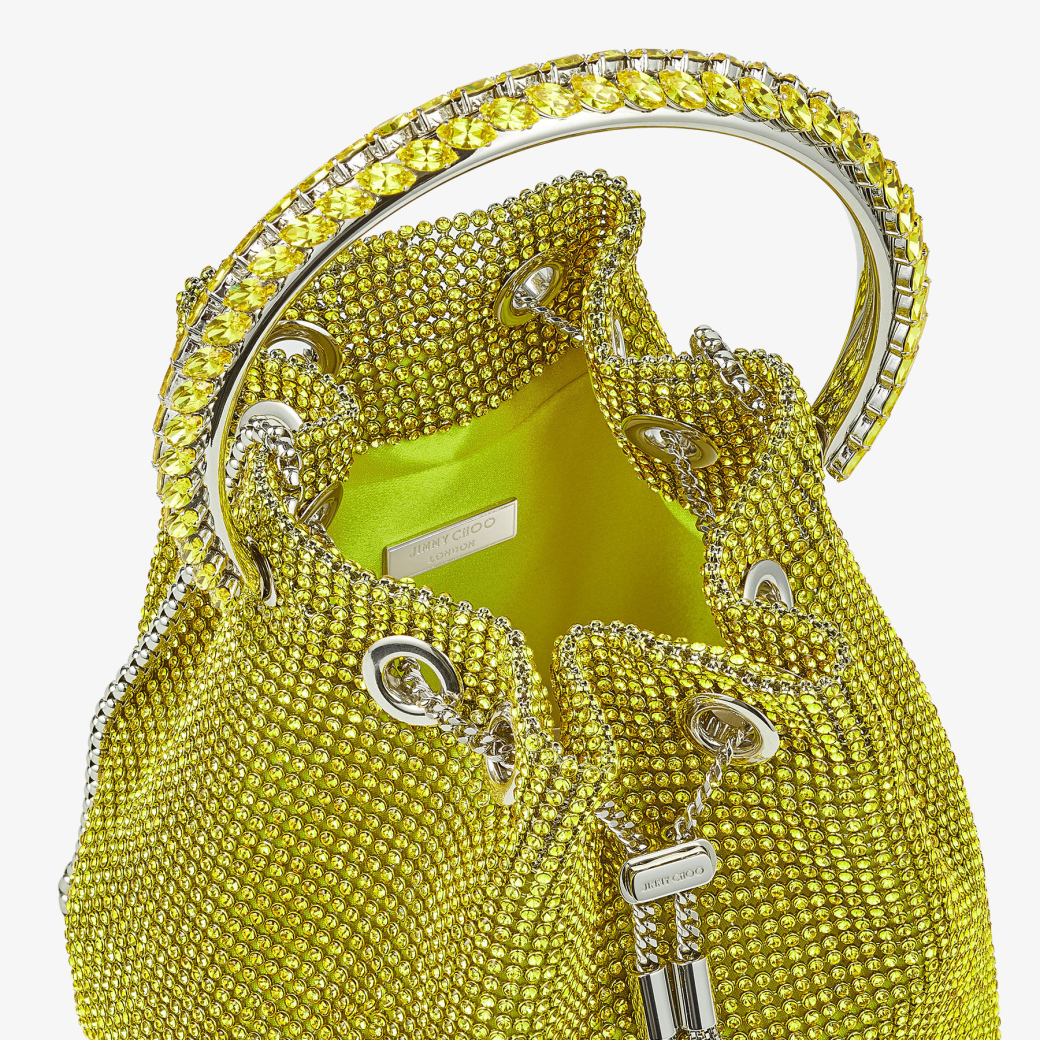 Túi Nữ Jimmy Choo Bon Bon 'Acid Yellow Satin' BONBONSQV001366 – LUXITY