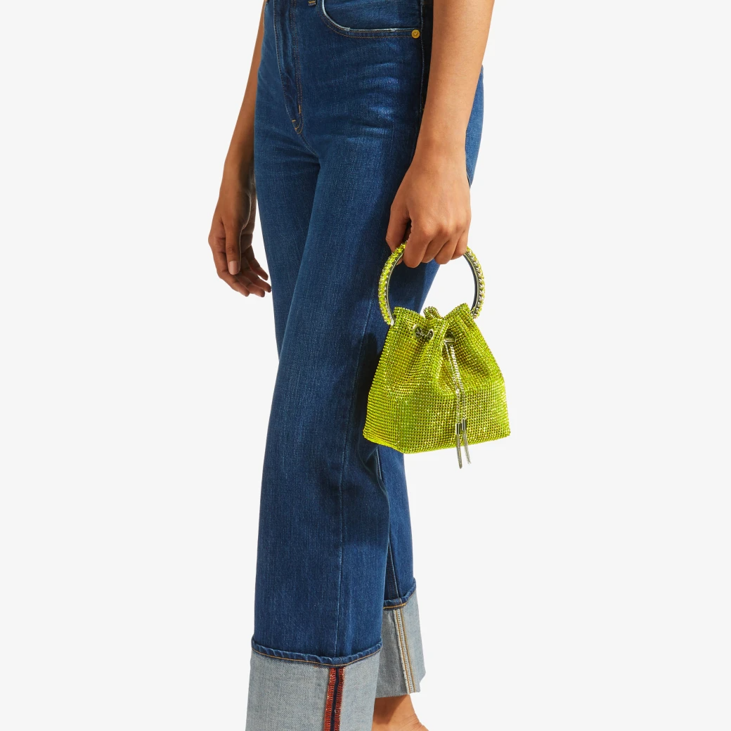 Túi Nữ Jimmy Choo Bon Bon 'Acid Yellow Satin' BONBONSQV001366 – LUXITY