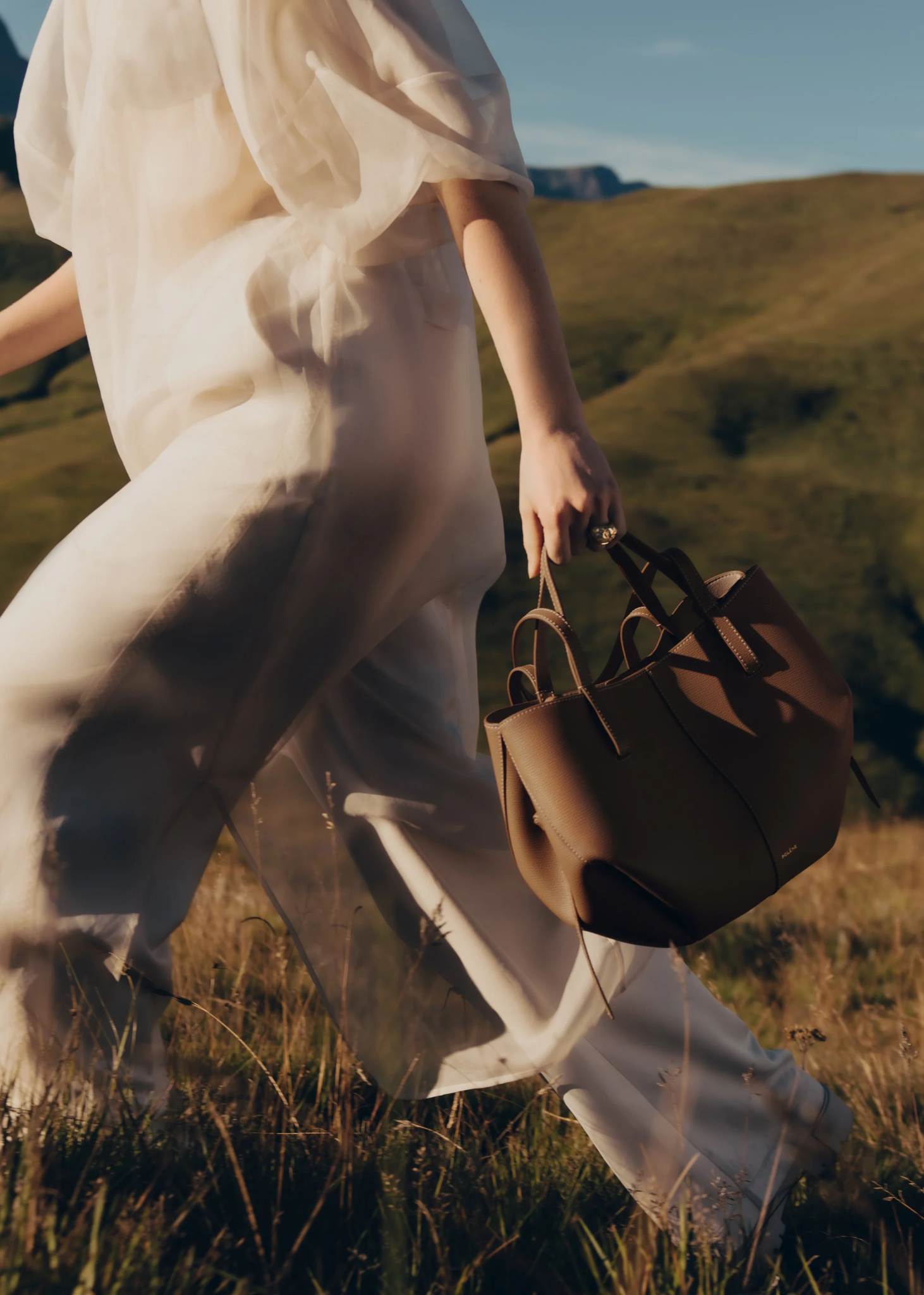 Túi Nữ Polene Cyme Mini Textured 'Camel' – LUXITY