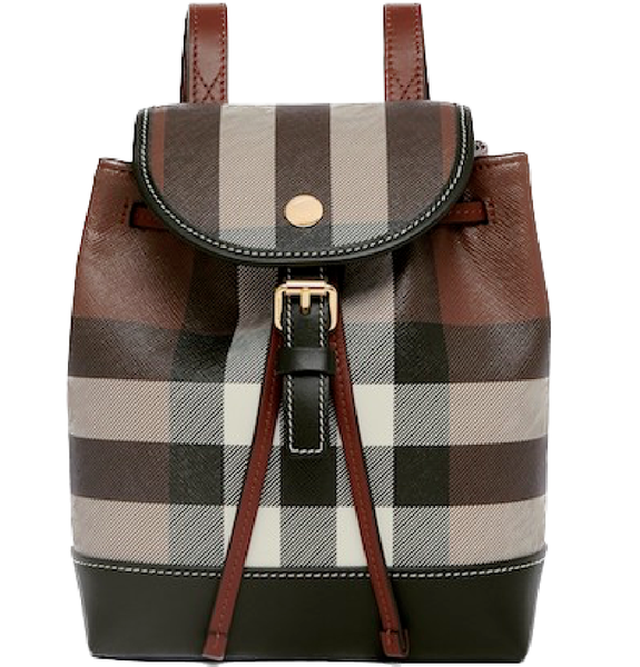 Balo Nữ Burberry Check Micro Backpack 'Dark Birch Brown' 80584691 – LUXITY
