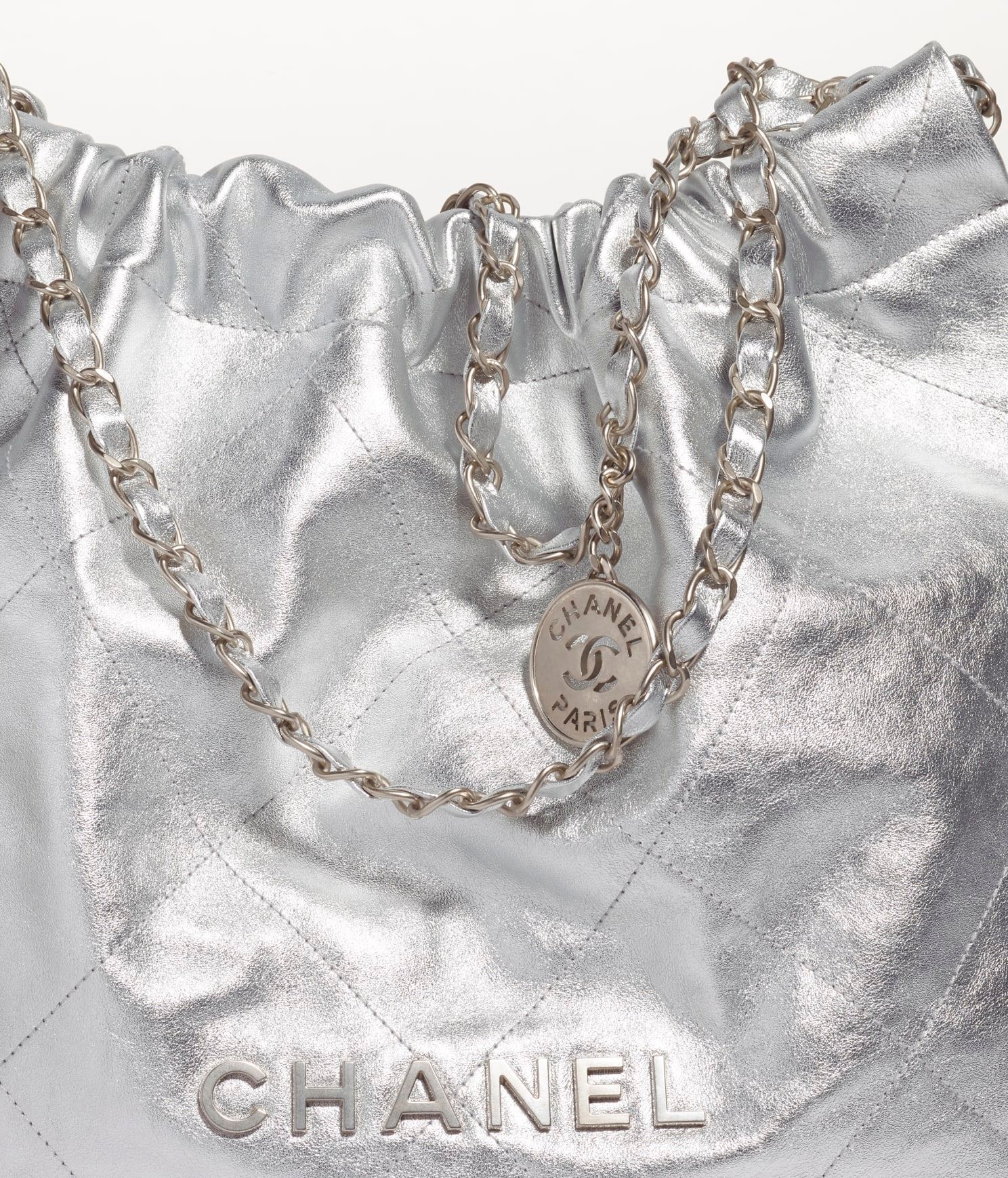 Túi Nữ Chanel Metallic Silver Tone Metal 'Silver' AS3261-B10363-NM938 ...
