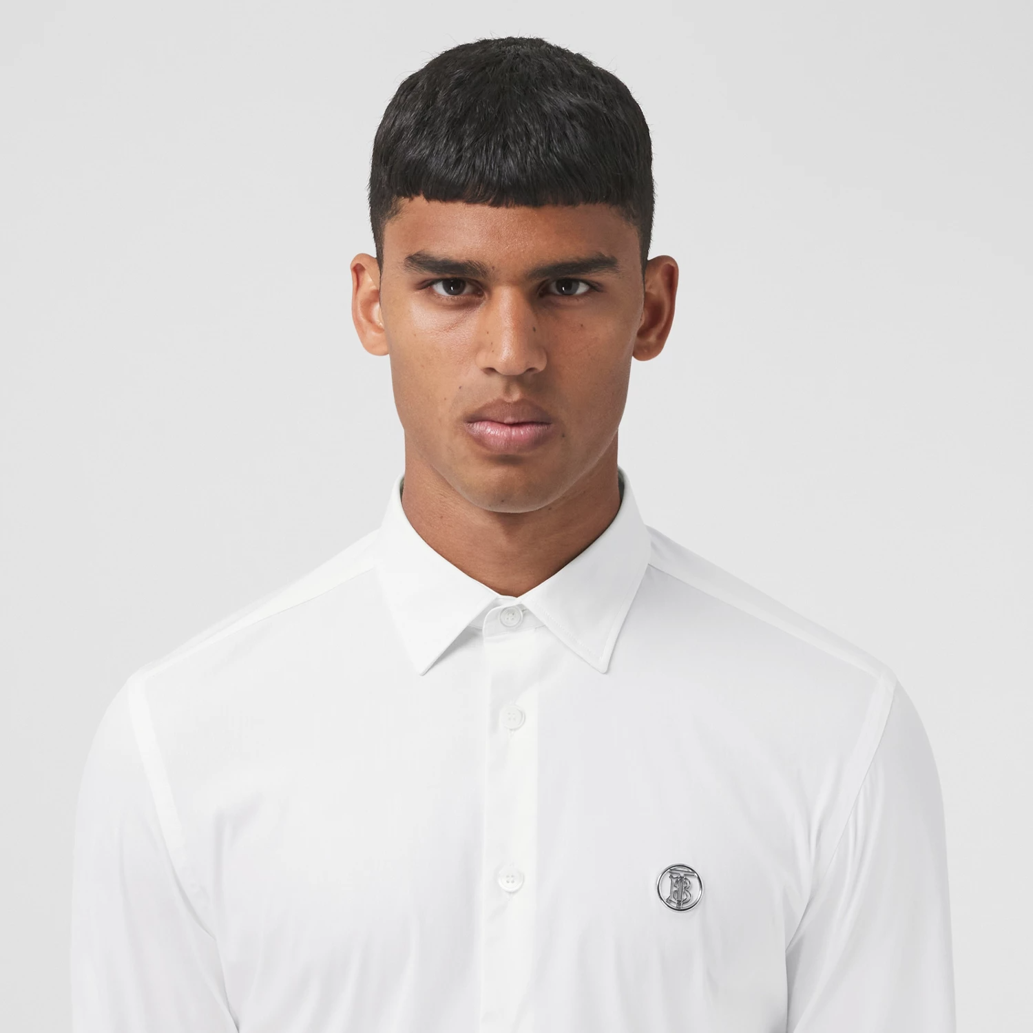 Áo Nam Burberry Basic BT Logo Shirt 'White' 80427711 – LUXITY