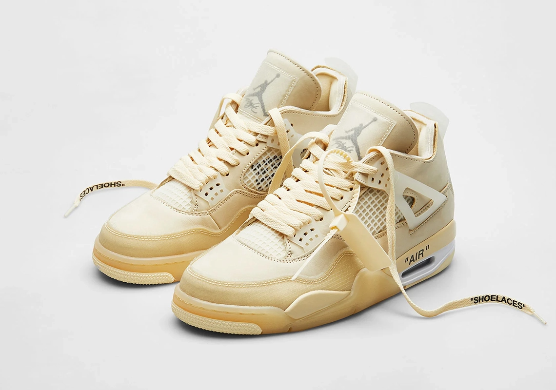 Giày Nike Air Jordan 4 Retro Off-White 'Sail' CV9388-100 – LUXITY