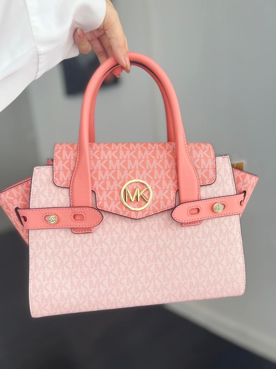Túi Nữ Michael Kors MK Medium Signature Carmen 'Pink' 35S2GNMS8V – LUXITY