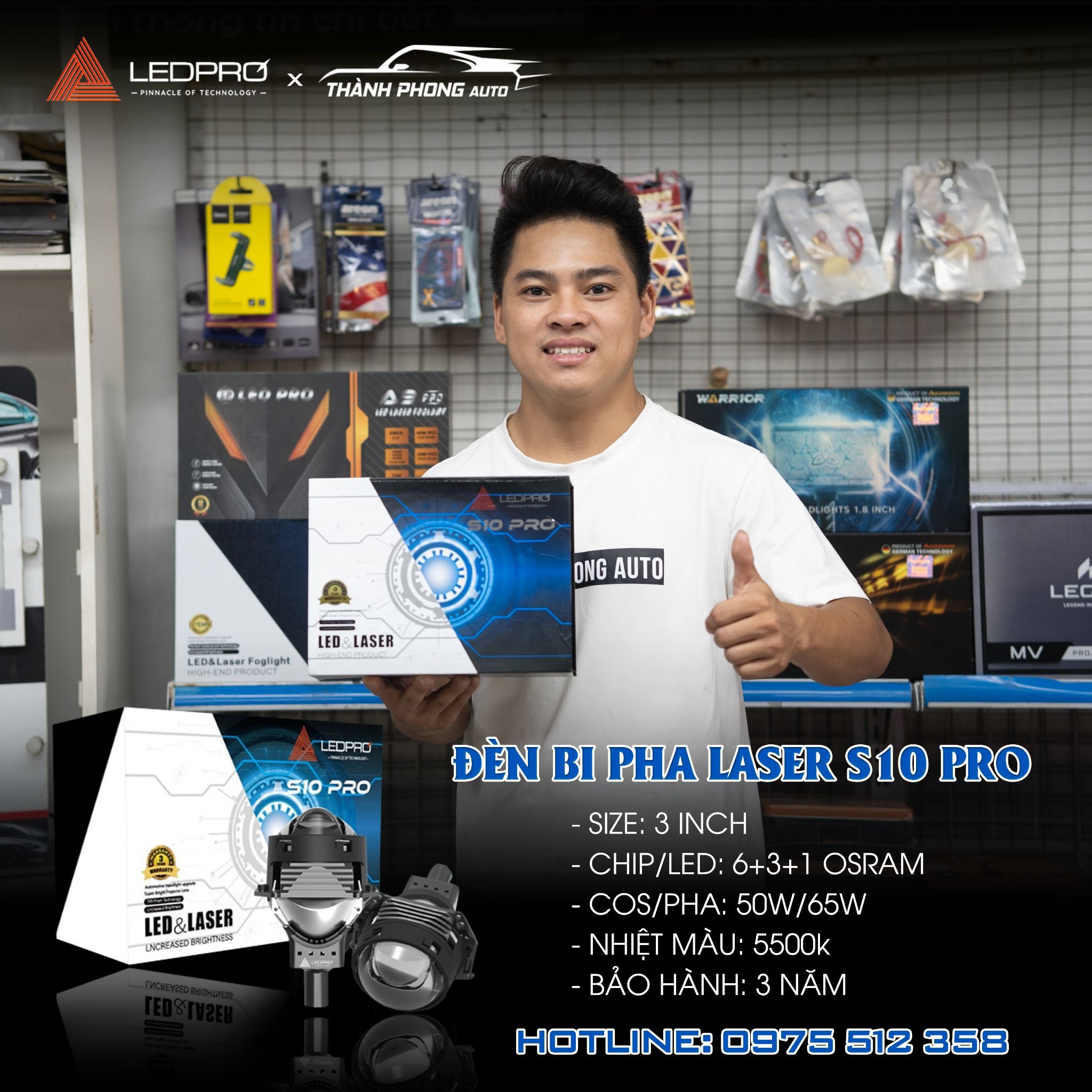 BI PHA LASER S10 PRO | Siêu Phẩm Ánh Sáng COS - Vượt Trội Ánh Sáng PHA – Thành Phong Auto